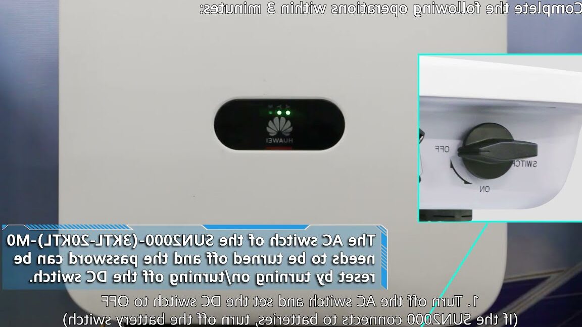 Cómo resetear el inversor de Huawei - Electrium